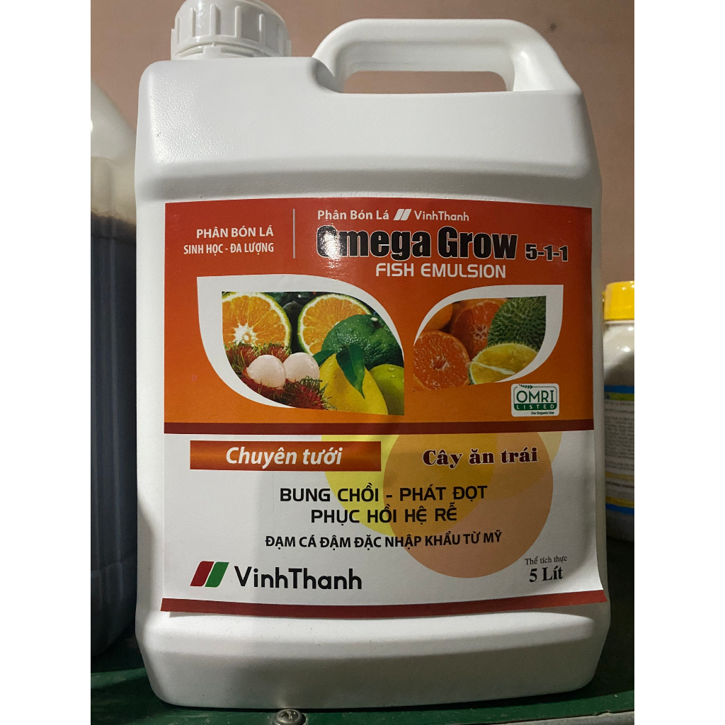 ĐẠM CÁ cao cấp Omega Grow 5-1-1 Vĩnh Thạnh - Can 5 lít tiết kiệm chi ...