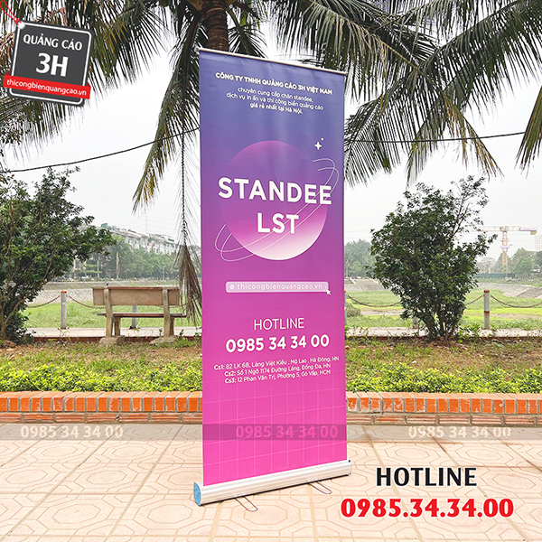 Standee Cuốn Inox 0,8x2m, Standee Cao Cấp, Chân Cuốn Cứng Cáp, Chắc ...