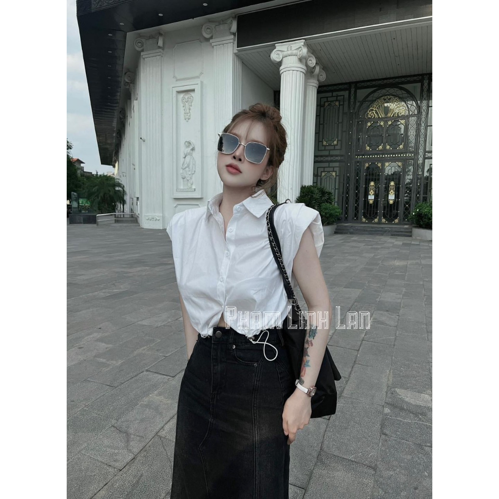 Áo sơ mi 3 lỗ có cầu vai rút dây QCL1 LuciK Shop AS0005 | Shopee Việt Nam
