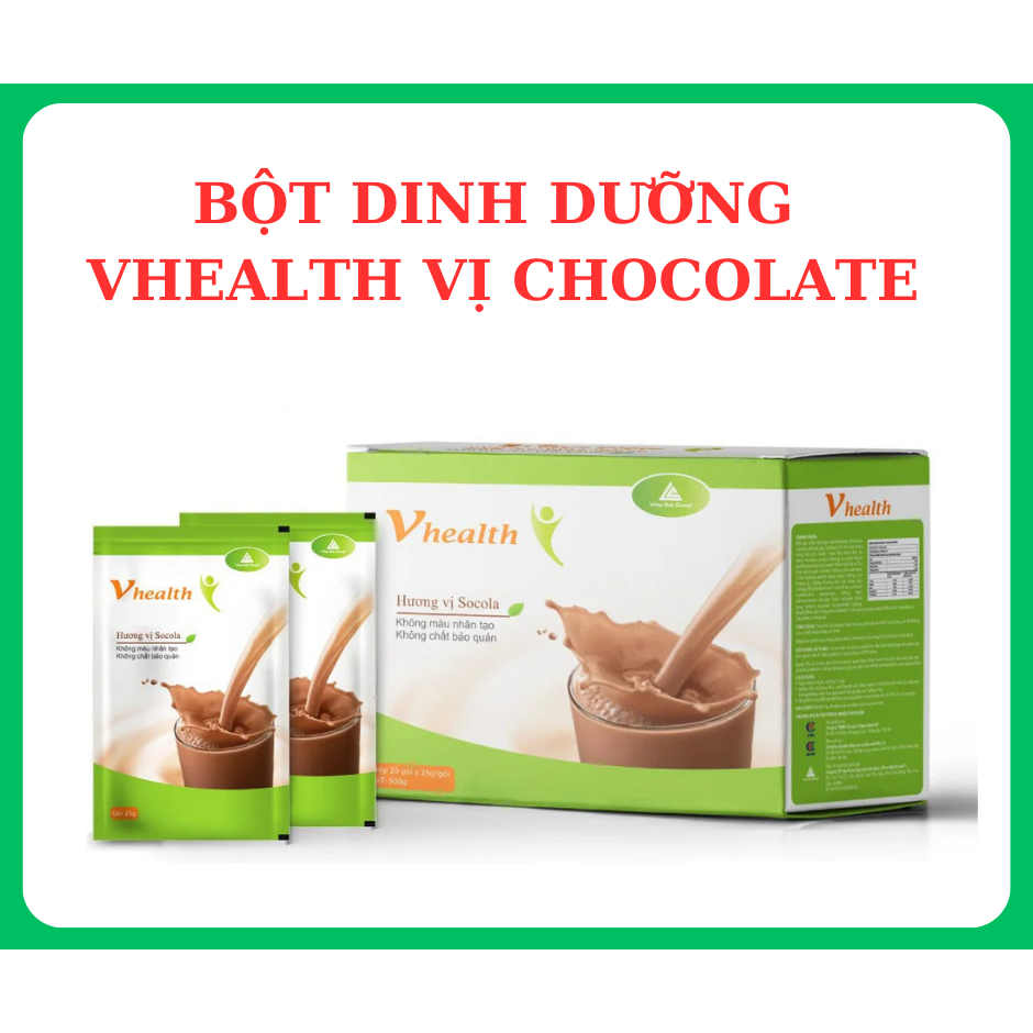 Thực phẩm bảo vệ sức khoẻ Bột dinh dưỡng Vhealth vị socola | Shopee ...