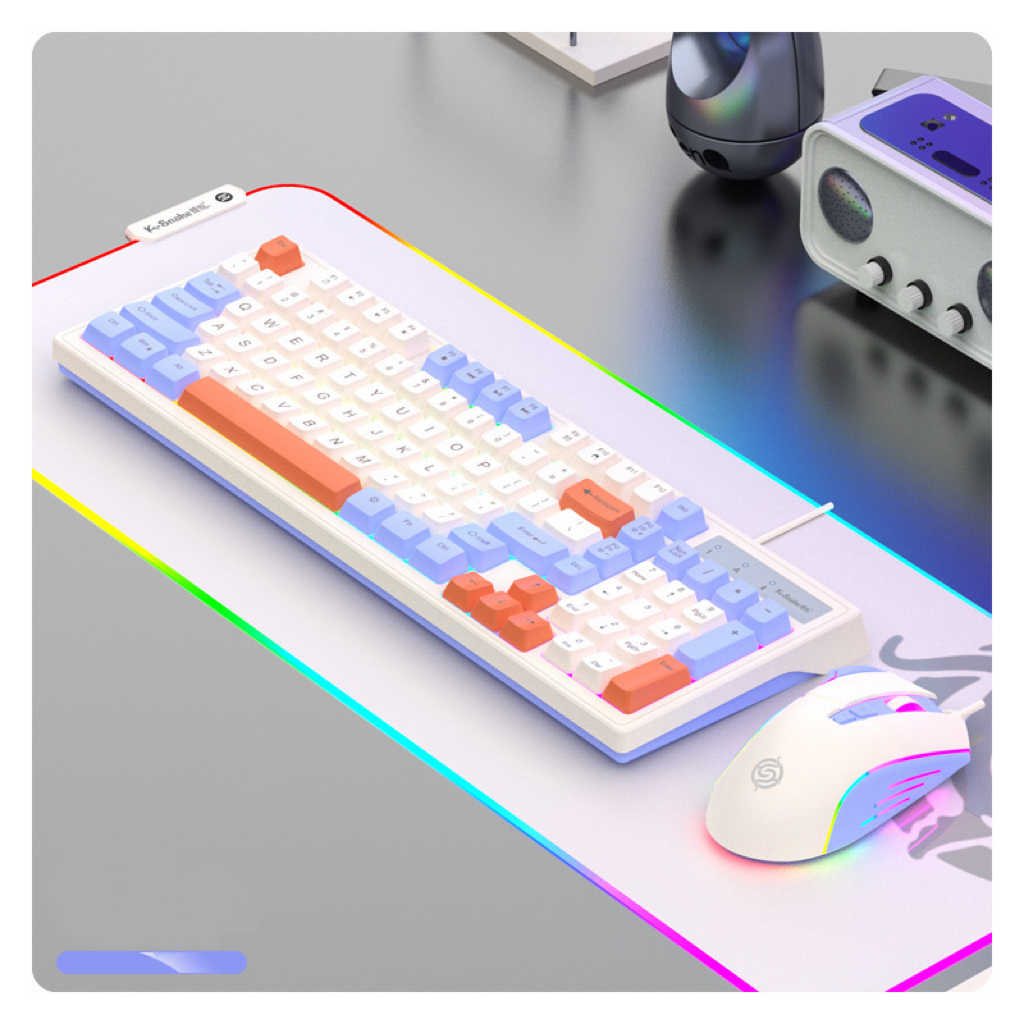 Bàn Phím Gaming Và Chuột Led Ziyou KM800 Màu Cực Đẹp Dùng Văn Phòng, Chơi Game Phím Bấm Êm ...