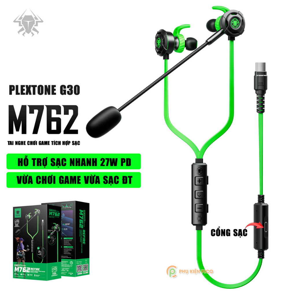 Tai nghe có dây gaming Plextone G30 M762 Type C- Tai nghe PUBG game có ...