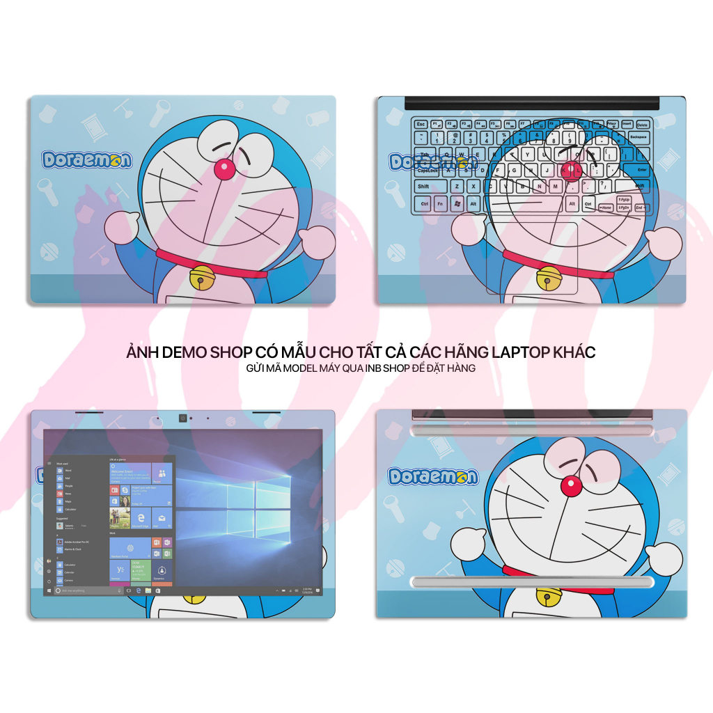 Miếng Dán Skin Laptop Mẫu Doraemon - Decal Dán có cho Dell, Hp, Asus ...