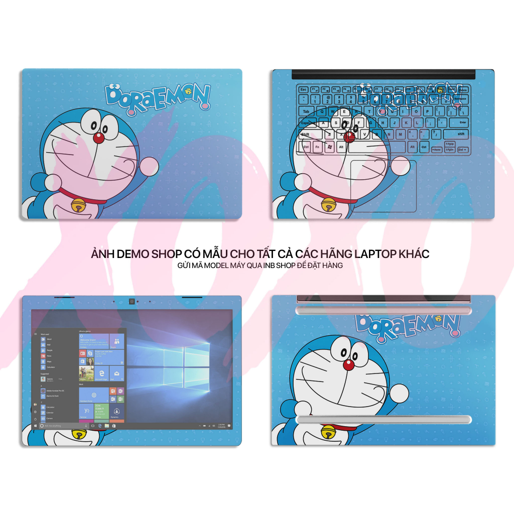 Miếng Dán Skin Laptop Mẫu Doraemon - Decal Dán có cho Dell, Hp, Asus ...