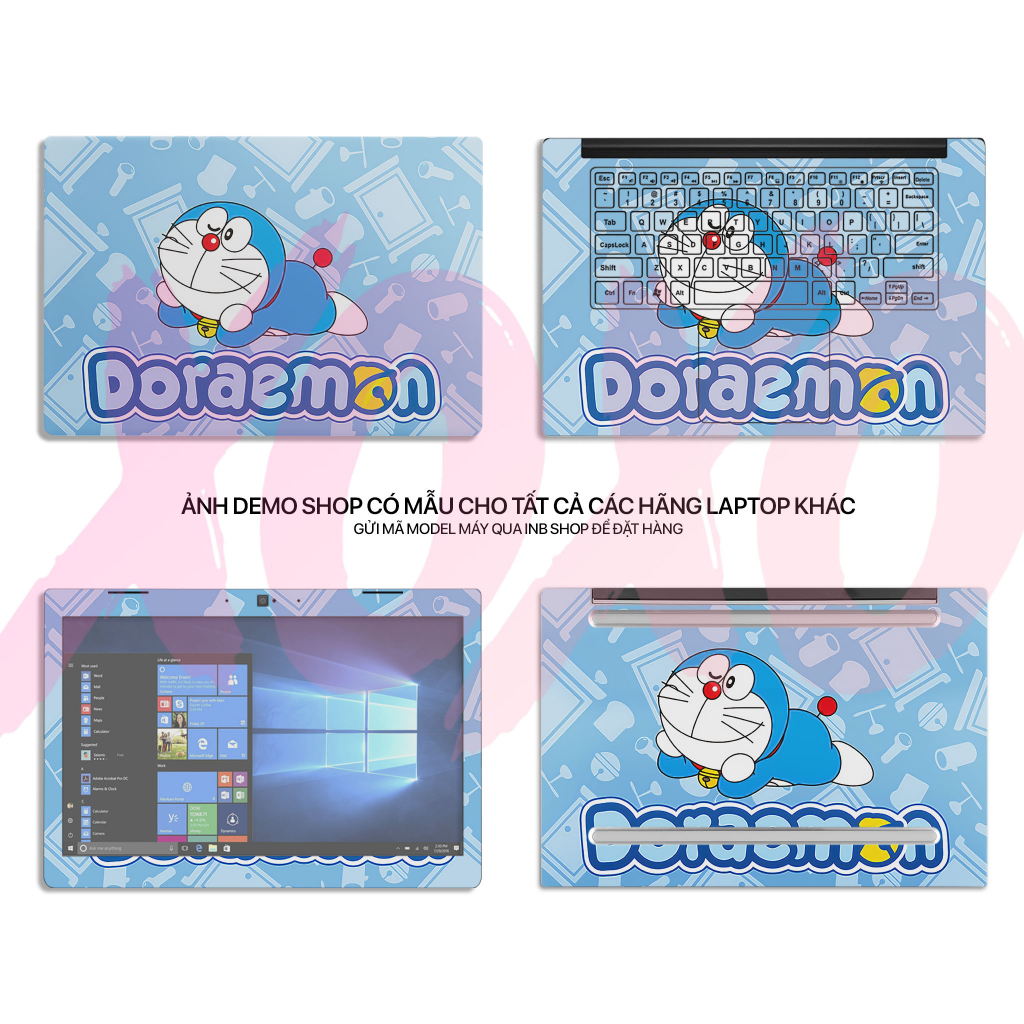 Miếng Dán Skin Laptop Mẫu Doraemon - Decal Dán có cho Dell, Hp, Asus ...