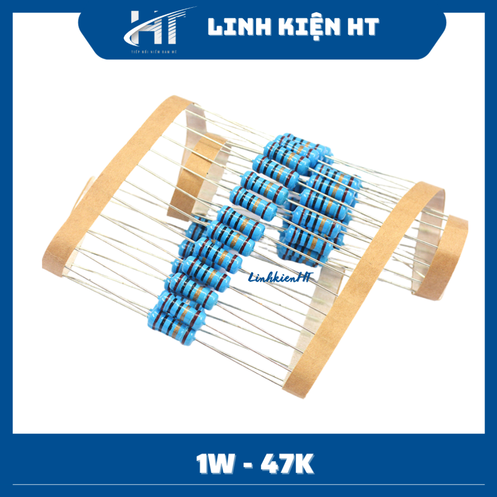Điện trở 1W 47K 1% chân đồng túi 10 con - linh kiện HT | Shopee Việt Nam