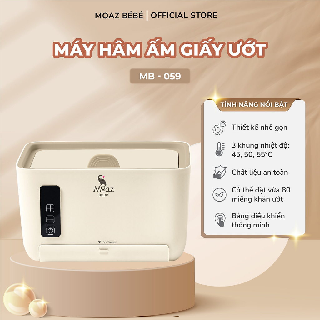 Máy làm ấm khăn ướt Moaz Bebe MB059 [Bảo hành chính hãng] | Shopee Việt Nam