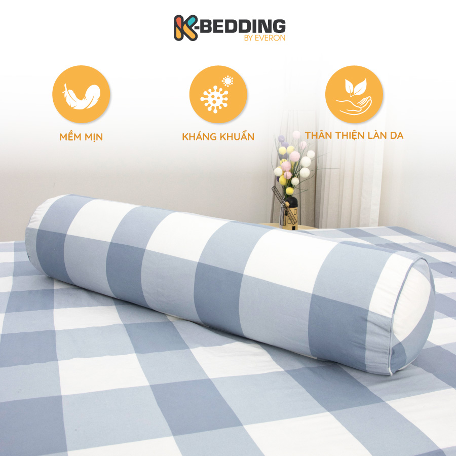 Vỏ Gối Ôm K-Bedding by Everon KPCD công nghệ nhuộm sợi Yarn Dyed, kích ...