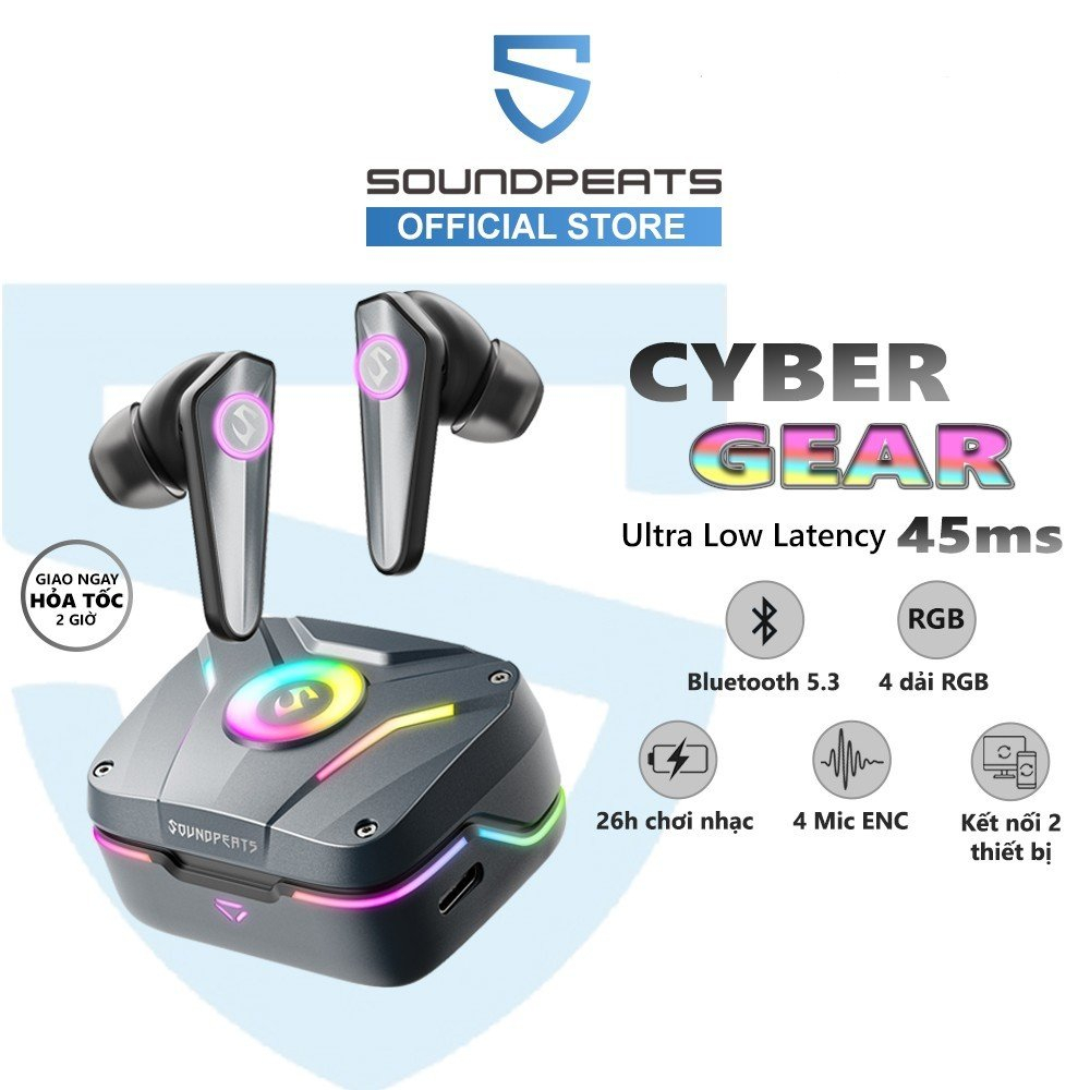 Tai nghe True Wireless SoundPEATS CyberGear Bluetooth 5.3 Ultra Low ...