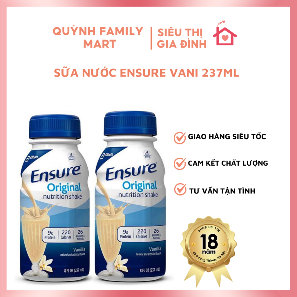 Sữa nước EnSure Vani 237ml | Shopee Việt Nam