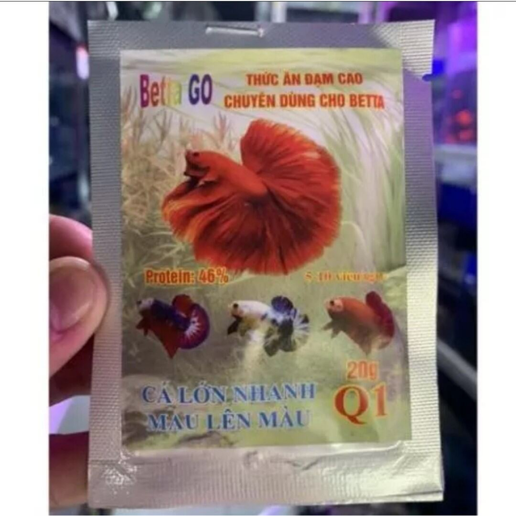 Thức ăn Cám betta go chuyên dùng cho cá Beta kích màu và bổ sung dinh ...