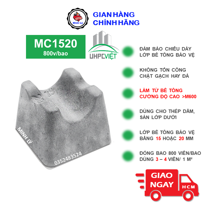 [Hỏa Tốc] 100 Viên Con Kê Bê Tông Cường Độ Cao – UHPC MC1520 - Cửa hàng Điện nước Minh Lý ...