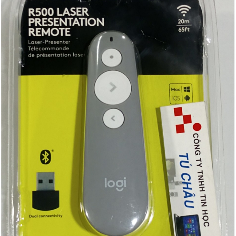 Bút trình chiếu Laser Logitech R500 (Khoảng cách 20M) (Hàng Công ty ...