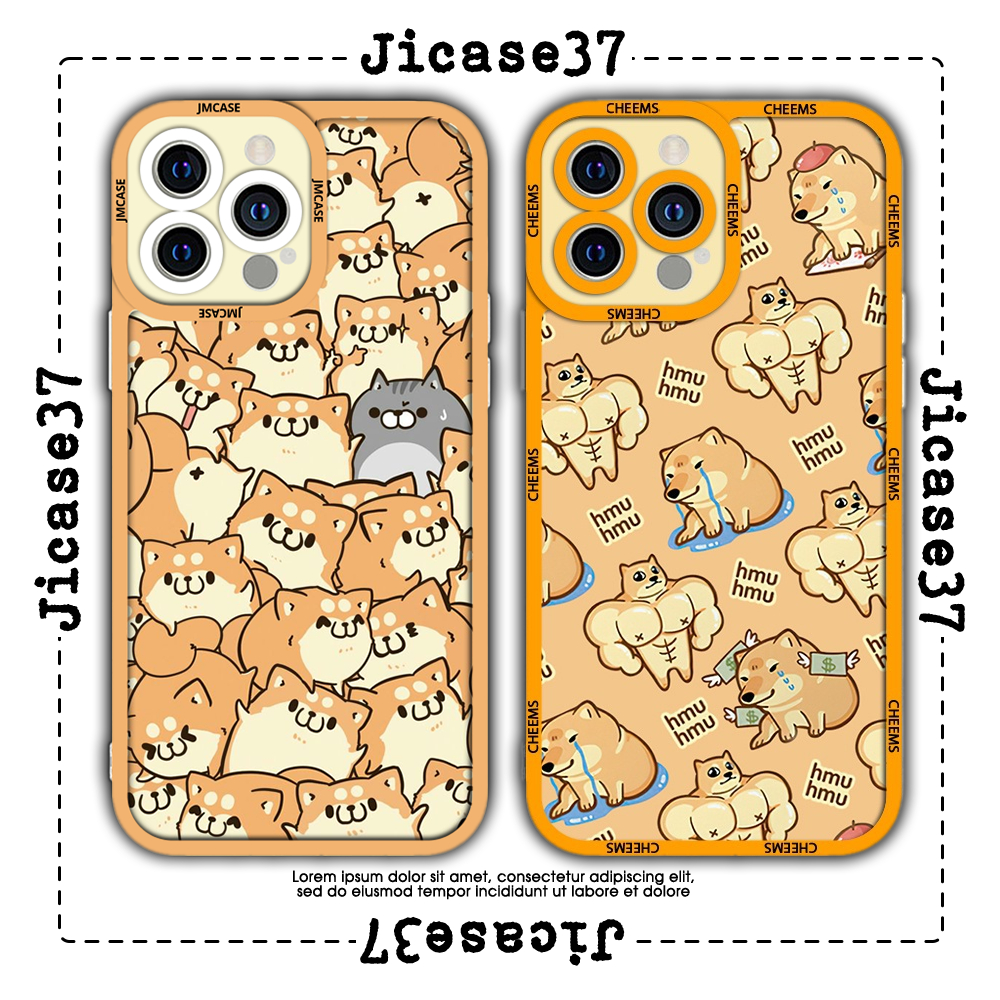 Ốp lưng iPhone cạnh vuông JM CASE Cheems Doge Hmu hmu dễ thương 6/6pl ...