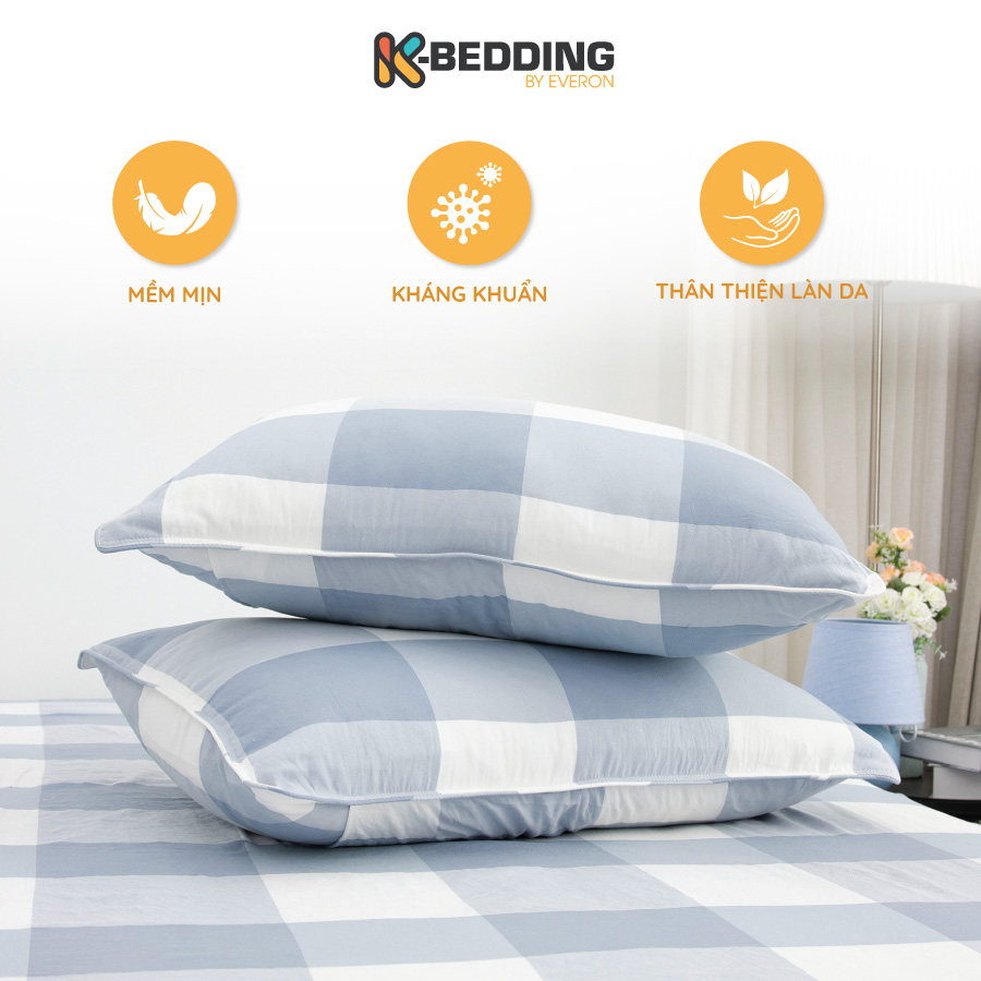 Vỏ gối nằm chần bông K-Bedding by Everon KPCD công nghệ nhuộm sợi Yarn ...