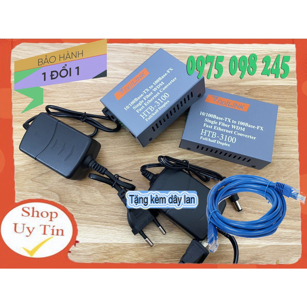 Bộ converter quang điện Netlink HTB 3100 AB lan quang | Shopee Việt Nam