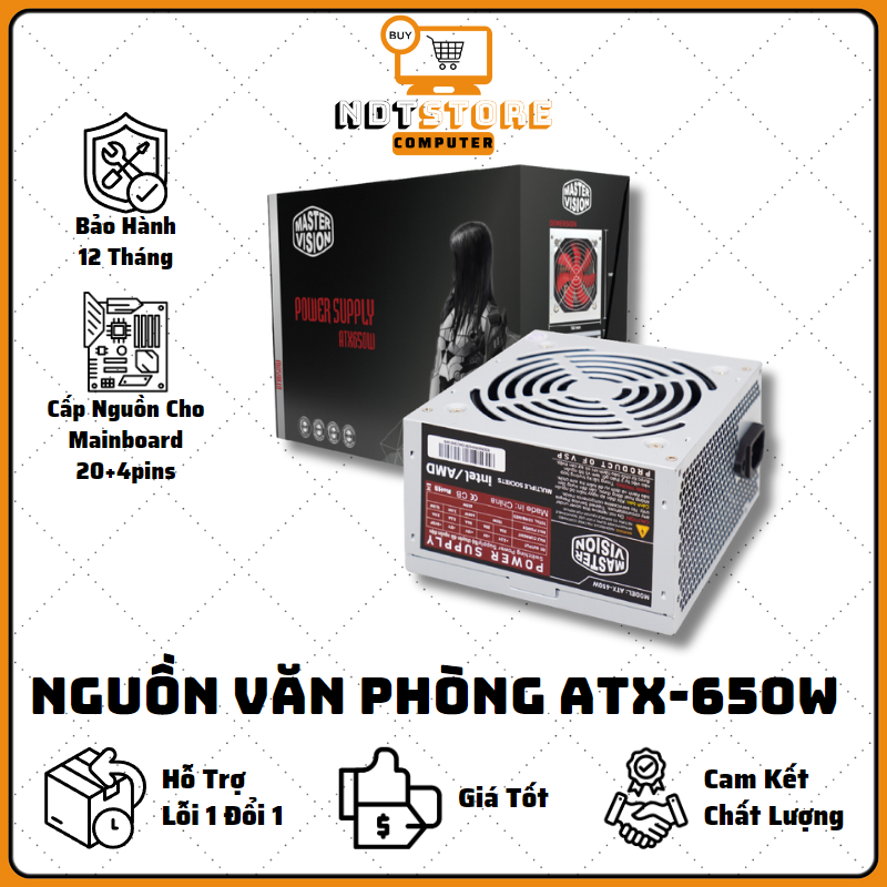 Nguồn Máy Tính Master Vision ATX-650W | Shopee Việt Nam