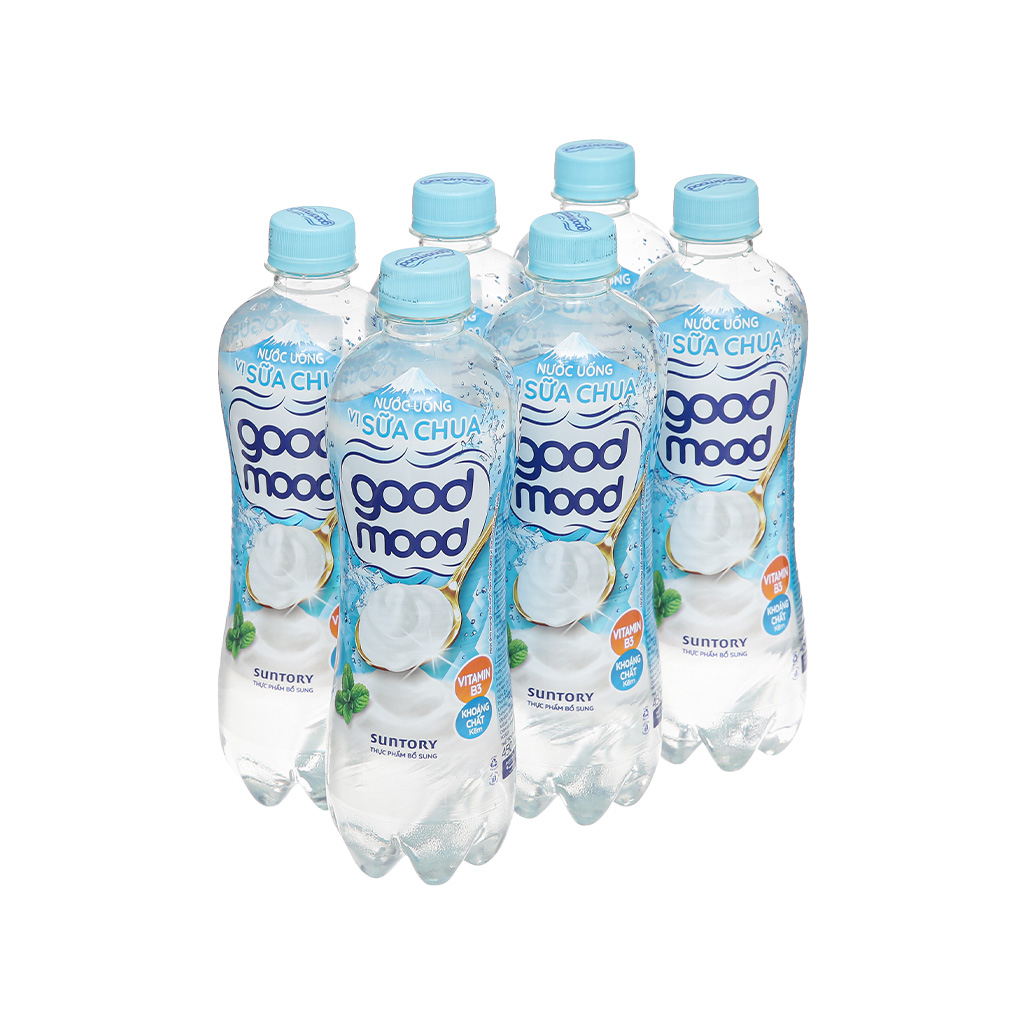 Lốc 6 chai nước uống vị sữa chua Goodmood 455ml | Shopee Việt Nam