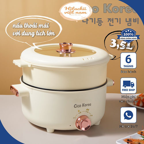 Nồi đa năng nấu lẩu cơm chiên sào Cico Korea 3.5L, Nồi Đa năng Hàn Quốc Cico Korea 3.5L chiên ...