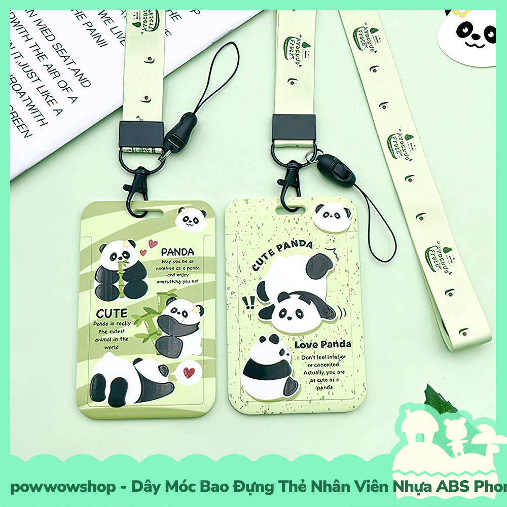 [Sẵn VN - Hỏa Tốc] Dây Móc Bao Đựng Thẻ Nhân Viên Dọc Nhựa ABS Phong Cách Nhân Vật Hoạt Hình Gấu ...