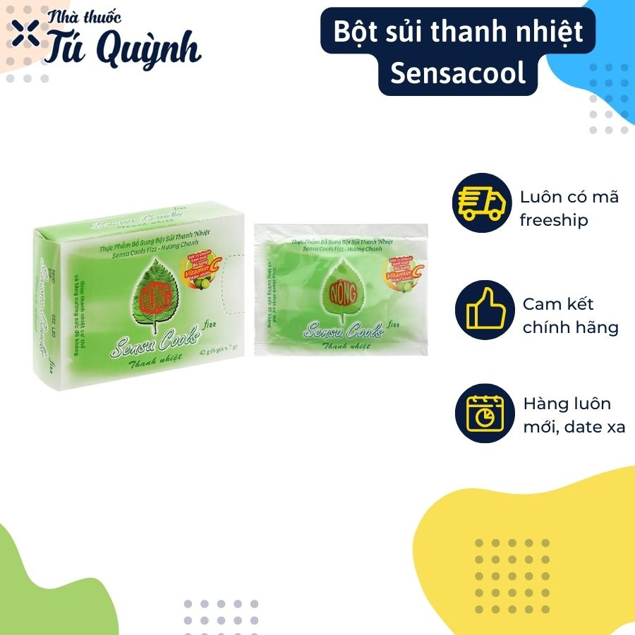 Bột sủi thanh nhiệt Sensa Cools giúp mát gan, tăng sức đề kháng, giảm ...