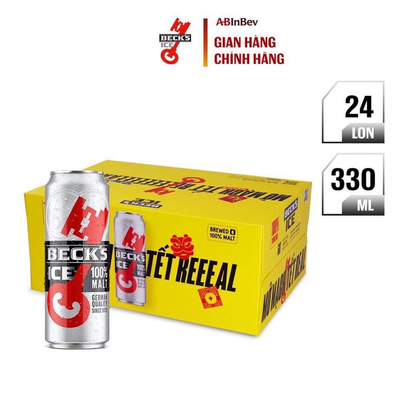 bia Beck’s thùng 24 lon 330ml hàng chuẩn đức | Shopee Việt Nam
