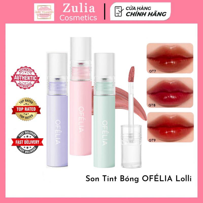 [OFÉLIA] Son Tint Bóng Lâu Trôi Cho Đôi Môi Căng Mọng Ofélia Lolli Glow Tint 3.9g Zulia ...
