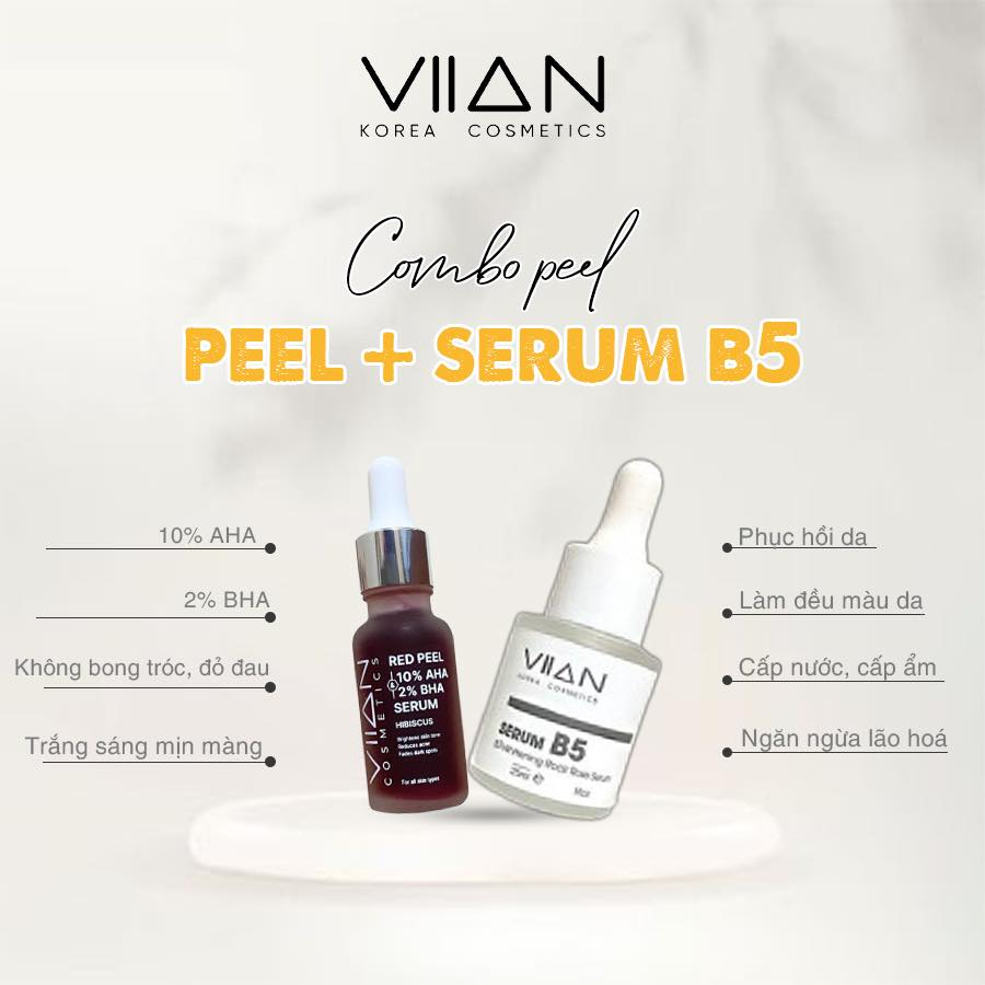 Combo Cơ bản Peel da và Serum B5 VIIAN | Shopee Việt Nam