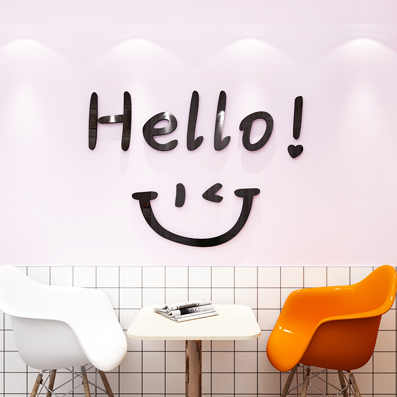 Tranh trang trí dán tường nổi 3D in chữ "Hello" trang trí nhà hàng ...