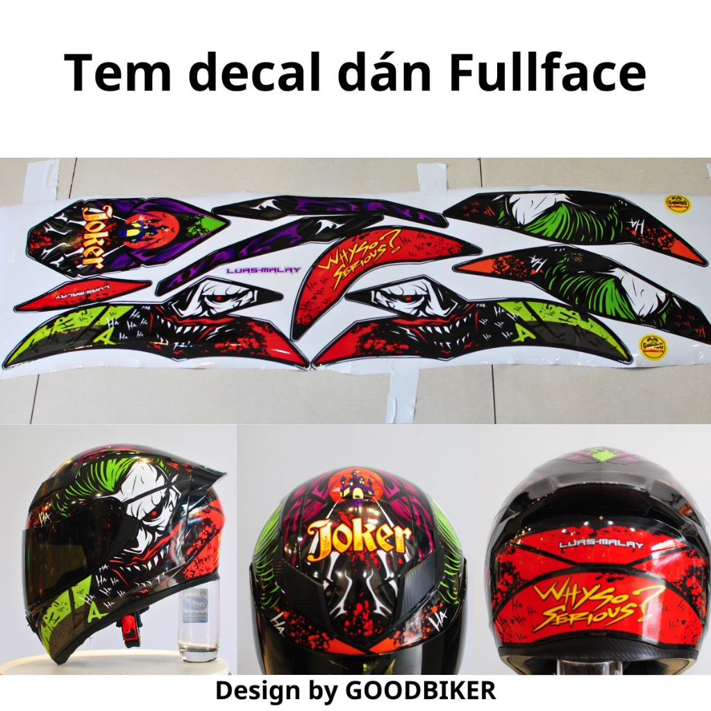 Tem Joker Dán mũ Fullface | Shopee Việt Nam
