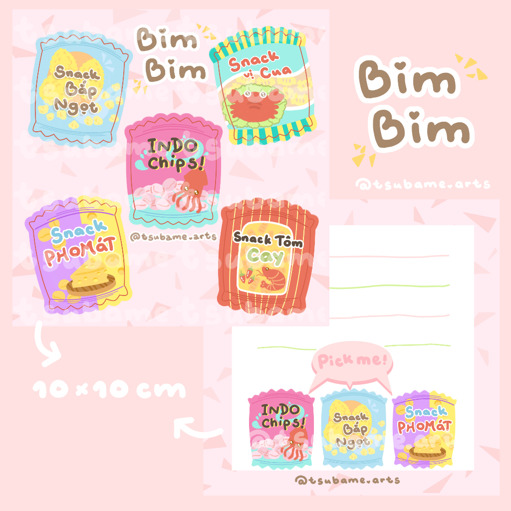 Sticker sheet BIM BIM | TSUBAME.ARTS | Shopee Việt Nam