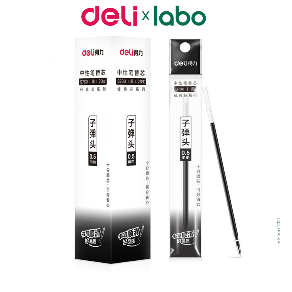 Ruột Bút Mực Gel Deli S760 Ngòi 0.5mm Labo Thay Thế Cho Bút Bi A117 ...
