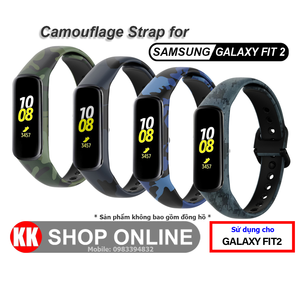 Dây đeo cao su rằn ri cho Samsung Galaxy Fit2 SM-R220 | Shopee Việt Nam