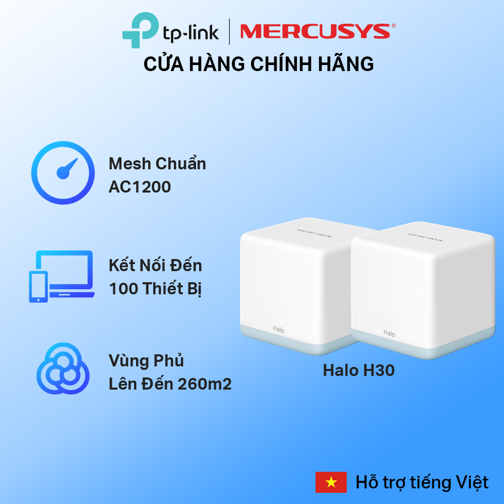 Hệ Thống Wifi Mesh Mercusys Halo S12 / H30 Chuẩn AC1200 Dành Cho Gia ...