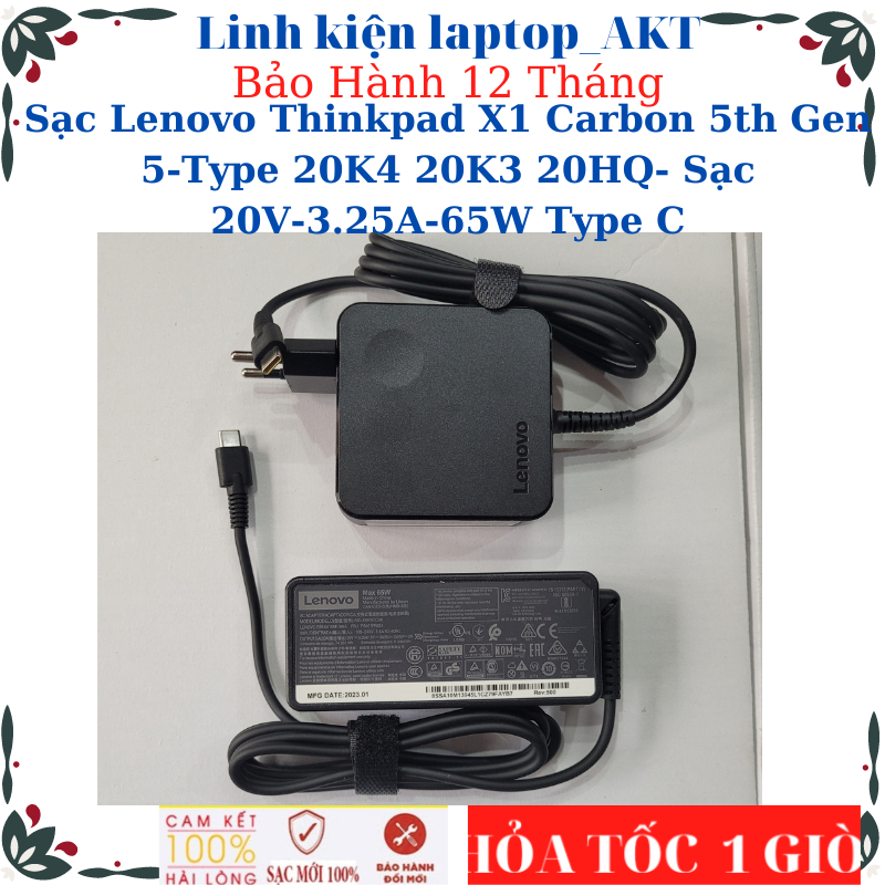 Sạc Laptop Lenovo Thinkpad X1 Carbon 5th Gen 5-Type 20K4 20K3 20HQ- Sạc ...
