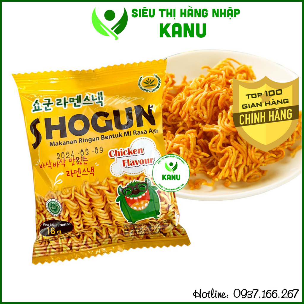 [Lẻ] Snack mì ăn liền trẻ em vị gà Shogun Hàn Quốc 18g, đồ ăn vặt ngon rẻ Sài Gòn | Shopee Việt Nam