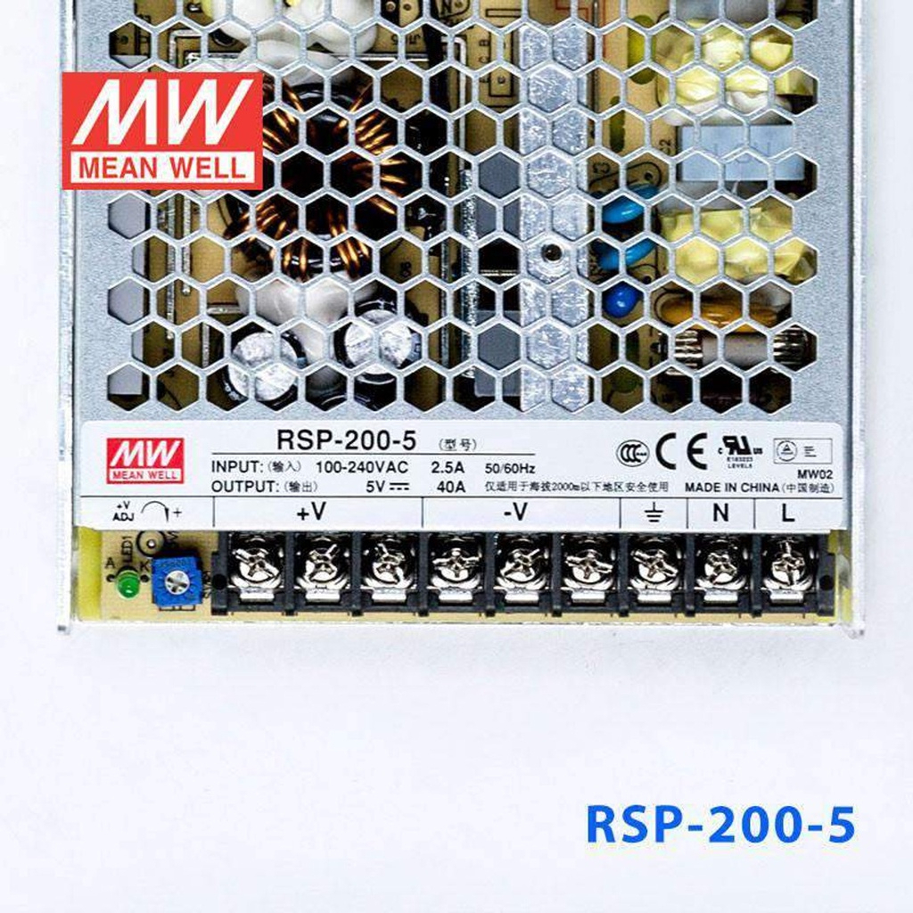 BỘ NGUỒN MEANWELL RSP-200-5, RSP-200-7.5, RSP-200-12, RSP-200-15, RSP ...