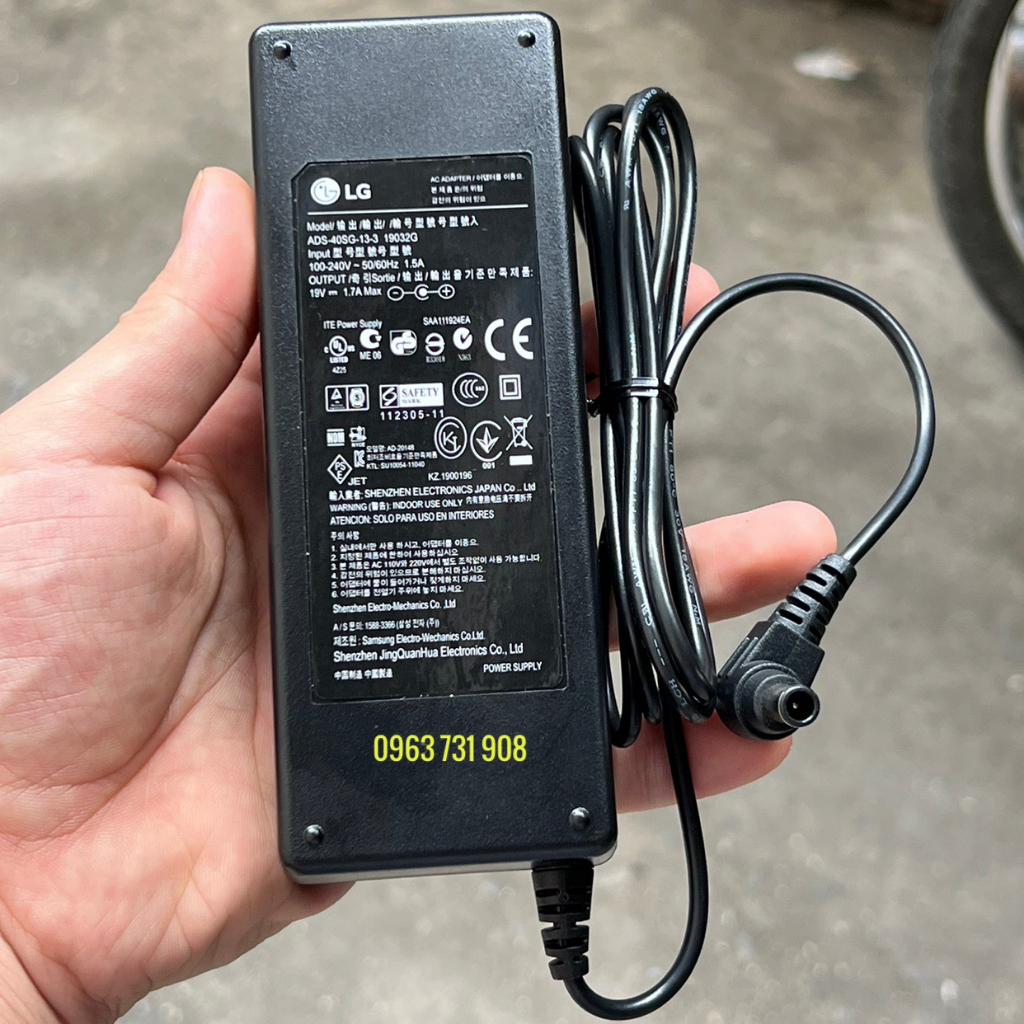 Adapter Nguồn Mành Hình LG 19V 1.7A Chính Hãng | Shopee Việt Nam