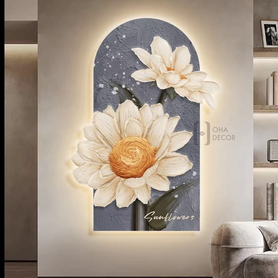 Tranh Cắt 3D LED Hoa Cúc Họa Mi Trang Trí Phòng, Quán Cà Phê OHA Decor ...