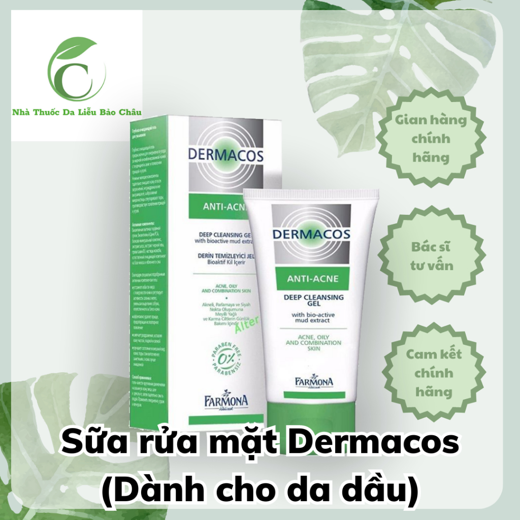 Sữa rửa mặt Dermacos Anti-Acne Deep Cleansing (Hàng nội địa Balan ...