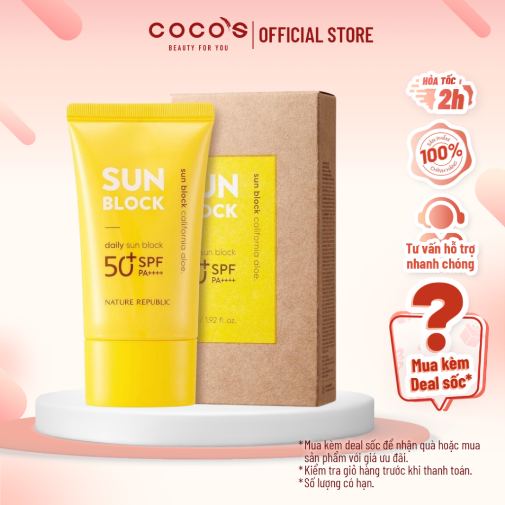 DATE 1/25 Kem Chống Nắng Nâng Tone Nature Republic California Aloe ...