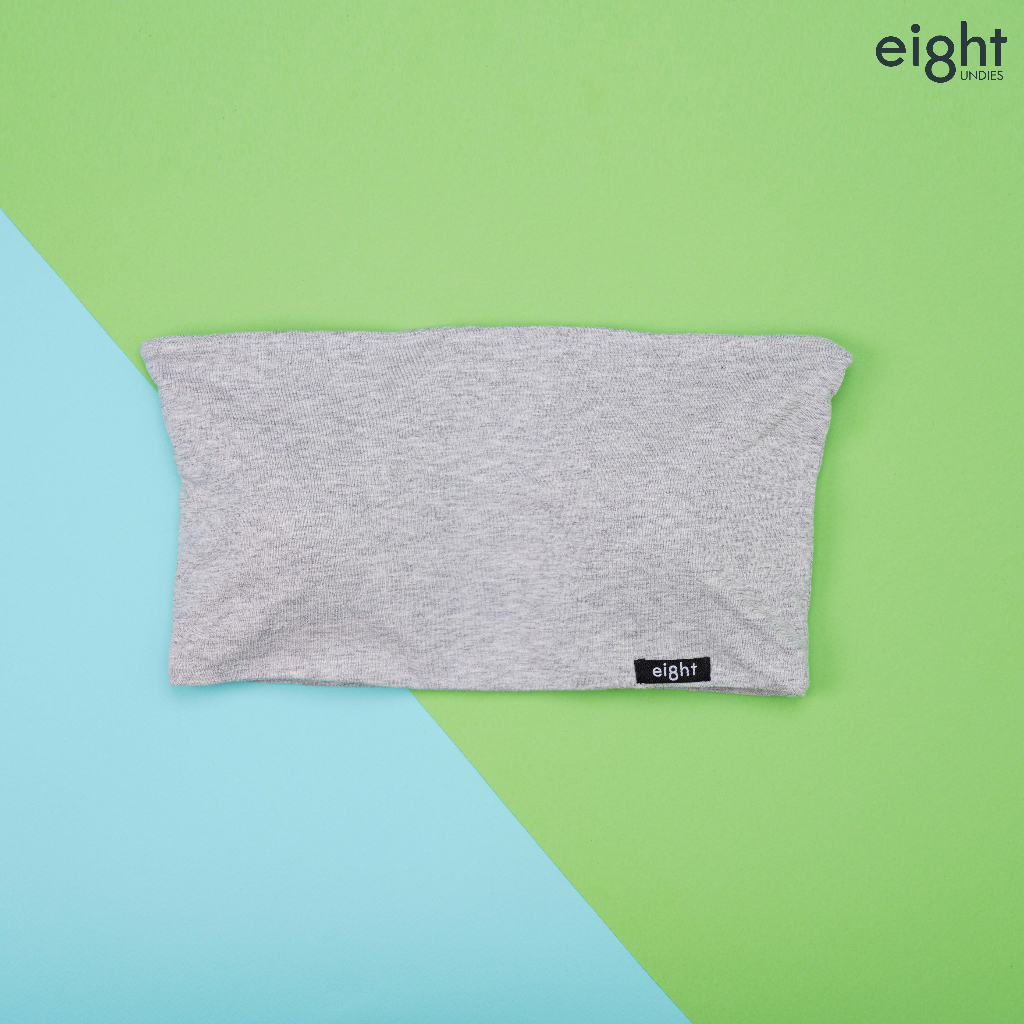 EI8HT UNDIES || SET ĐỒ LÓT NỮ ÁO ỐNG TUBE TOP / QUẦN BOYSHORT cottton / ĐỒ LÓT (XÁM) (có lót mút ...