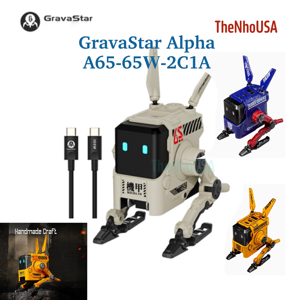 [Chính hãng] Củ sạc nhanh GravaStar Alpha A65 65W 3 cổng 2C1A PD/PPS/QC/FCP/PE | Shopee Việt Nam