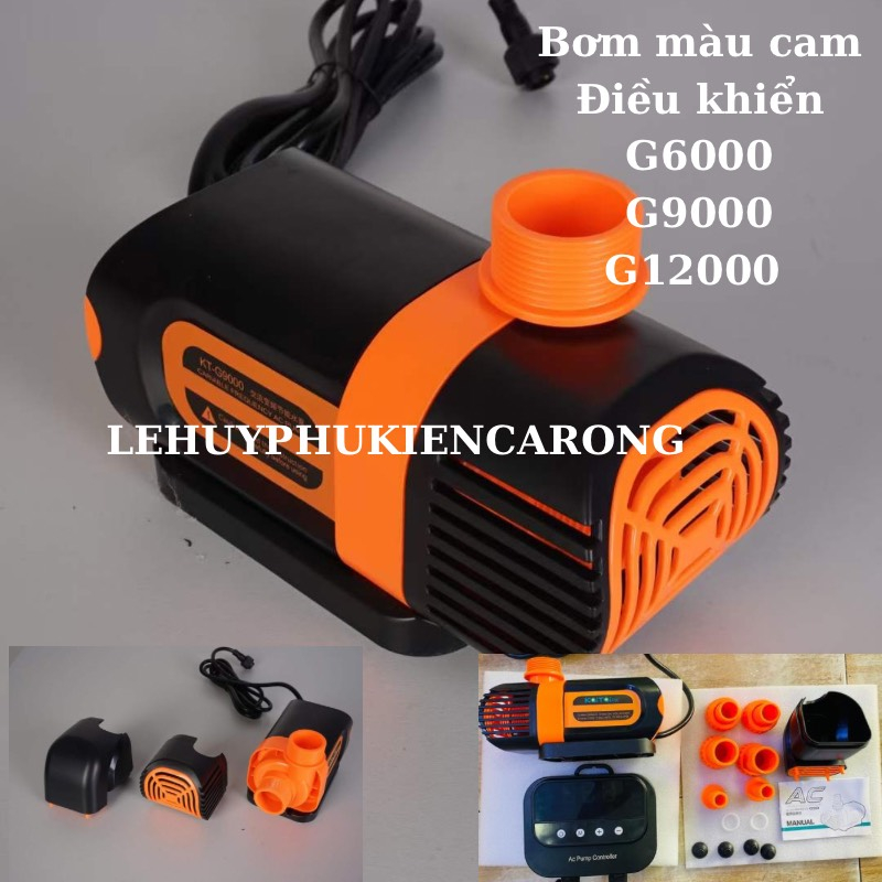 Máy Bơm Bể Cá Màu Cam Điều Khiển Tiết Kiệm Điện G6000 G9000 G12000 | Shopee Việt Nam