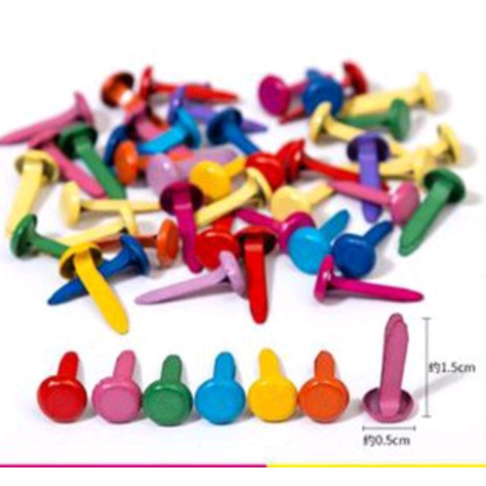 Set 100 đinh cánh phượng/ đinh ghim 2 chân làm học liệu, con rối ...