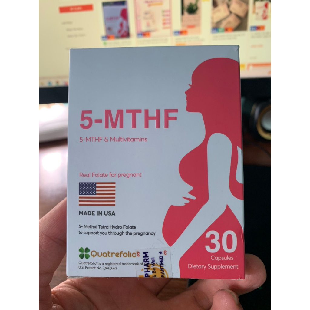 5 - MTHF 30 viên, bổ sung acid folic 5mthf, ngừa dị tật thai nhi, tăng thụ thai, giảm nguy cơ ...