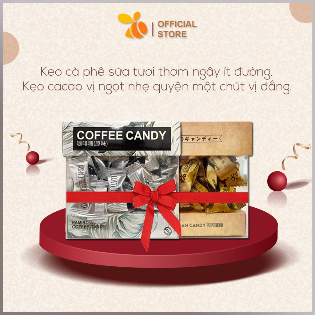 【Combo 2 Hộp】Kẹo Cà Phê Sữa + Kẹo Cà Phê Cacao Coffee Candy Pamiriter ...