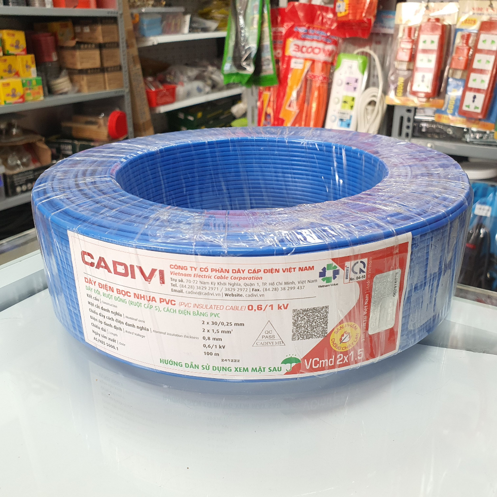 Dây điện Cadivi VCmd 2x1.5 Dây đôi mềm (bán theo cuộn) | Shopee Việt Nam