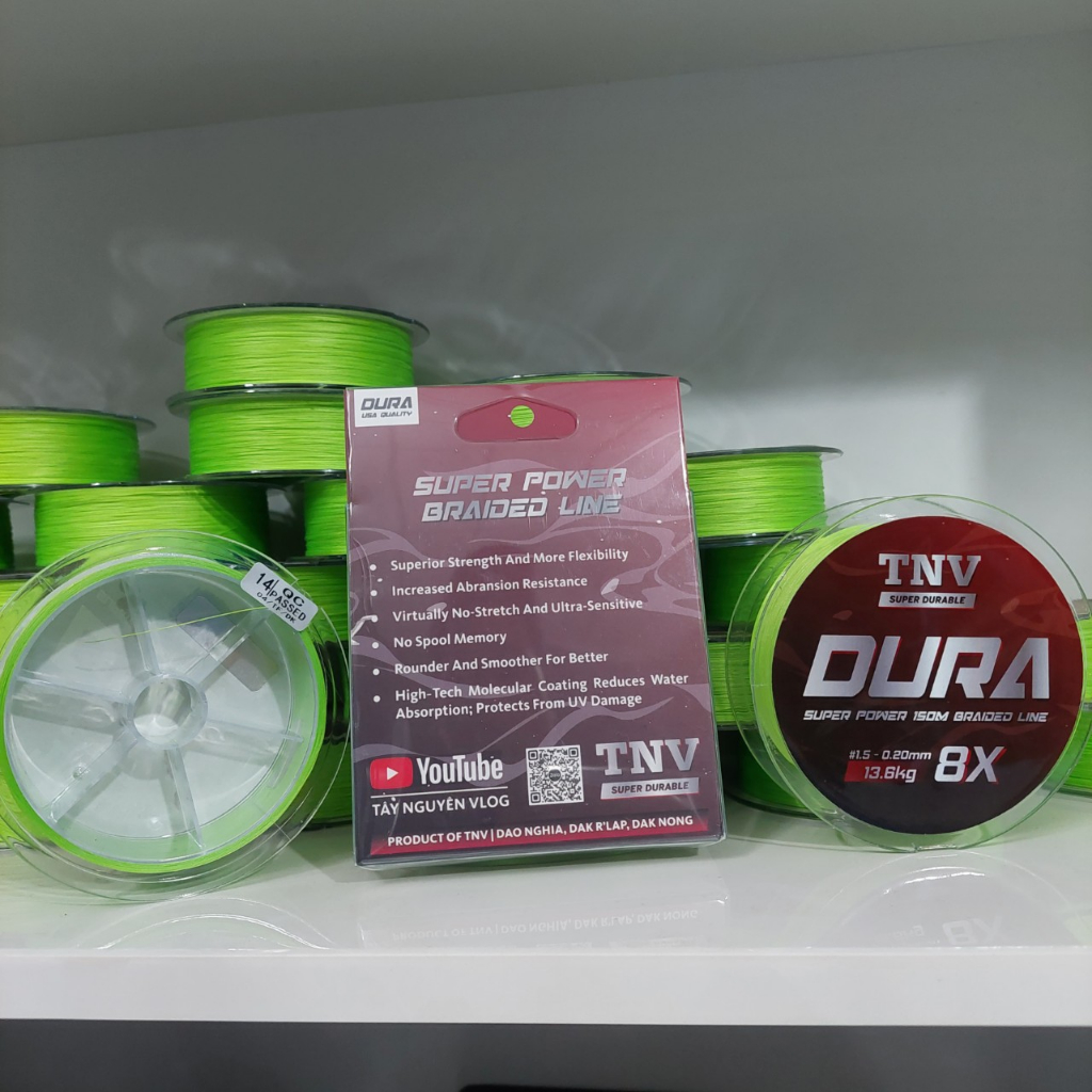 Dây dù PE DURA X8 TNV màu xanh lá mịn mượt chịu tải tốt - TÂY NGUYÊN VLOG | Shopee Việt Nam