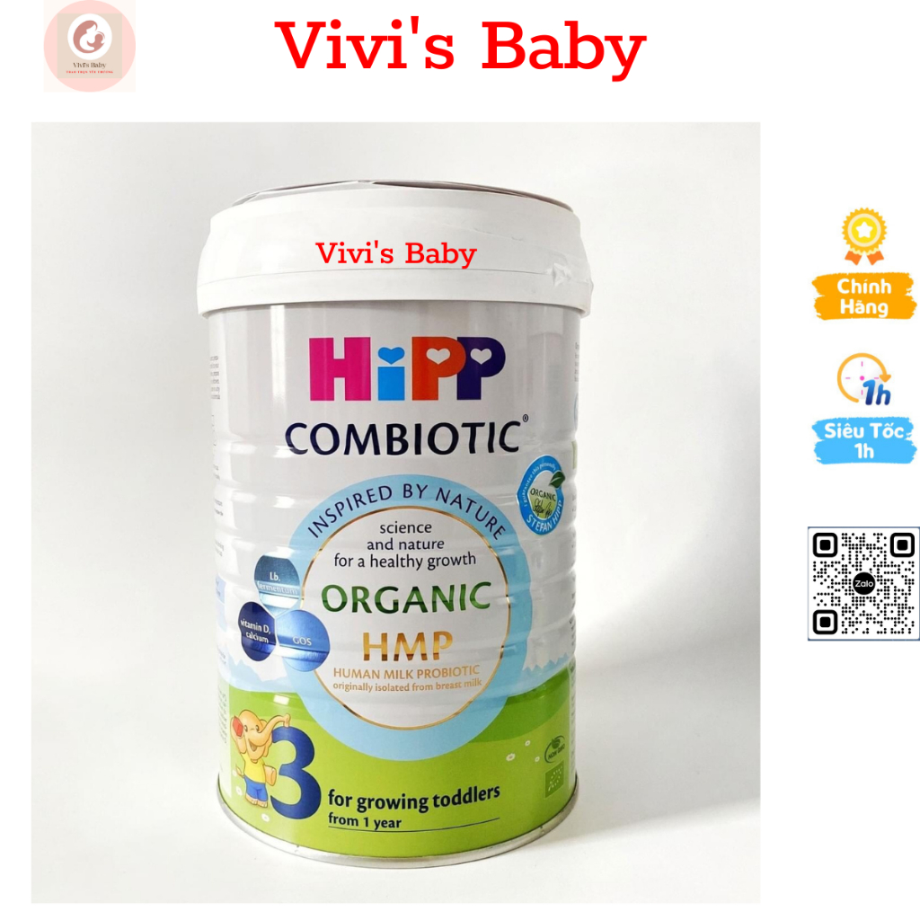 Sữa HiPP 3 Organic Combiotic 800g hỗ trợ tiêu hóa và tăng chiều cao Date 2024 - 1 Đổi 1 Nếu Lỗi ...